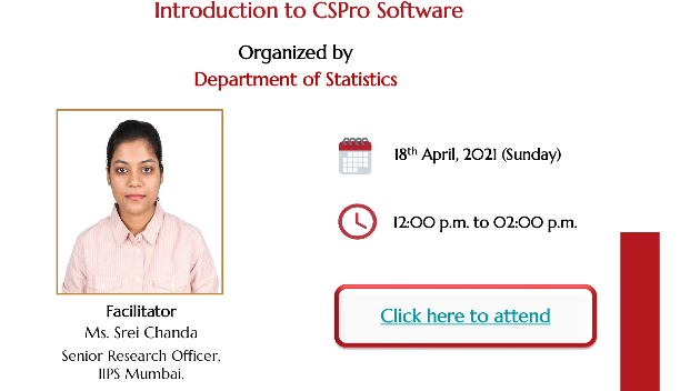 Online Workshop on Introduction to CSPro Software | Somaiya Vidyavihar ...
