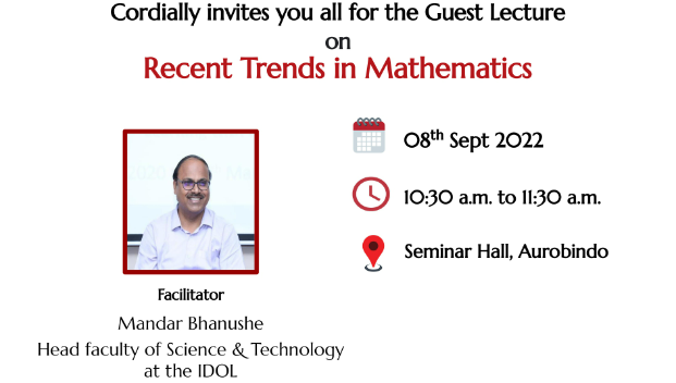Guest Lecture on Recent Trends in Mathematics | Somaiya Vidyavihar University